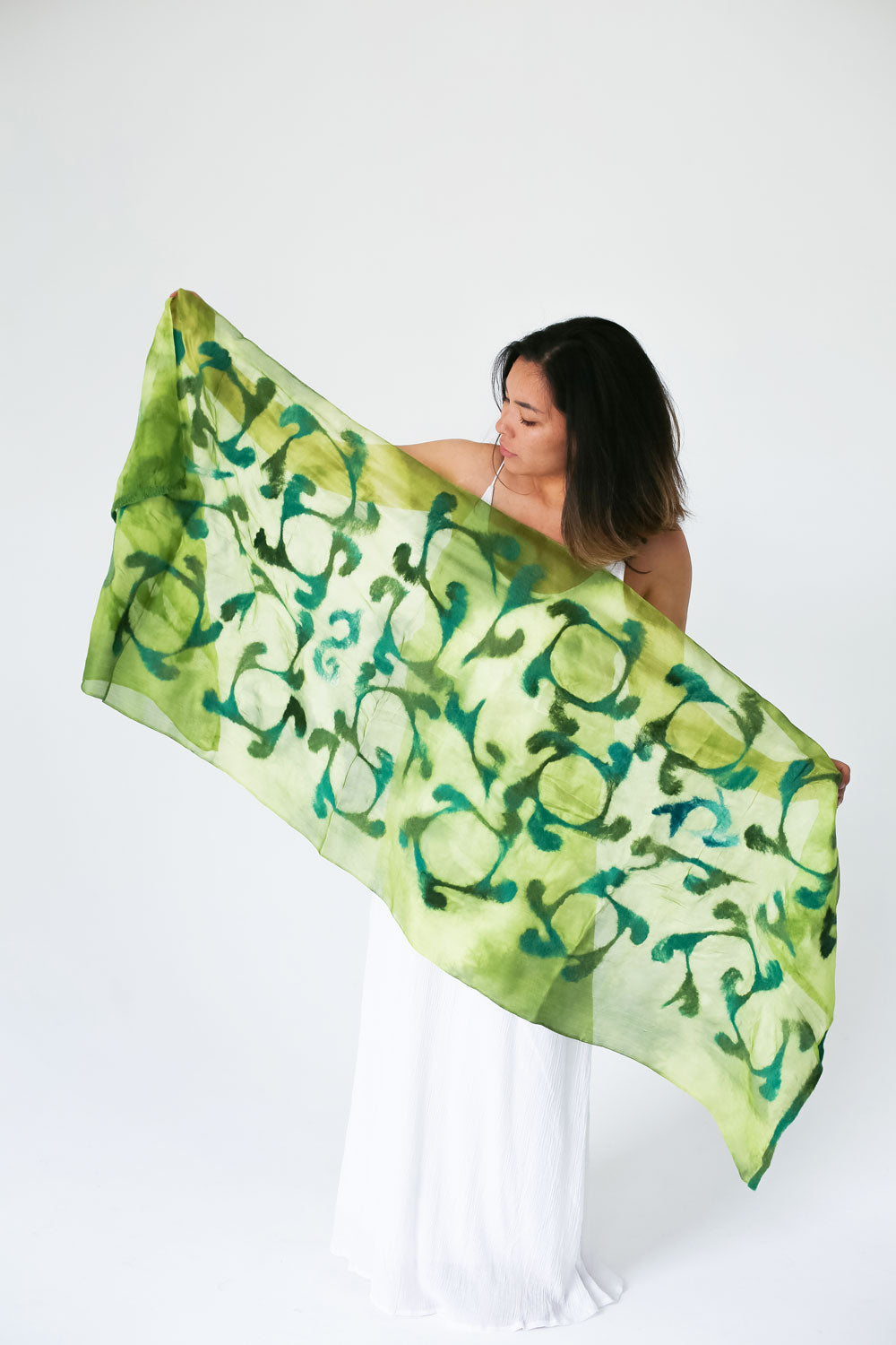 California Dream Margilan Silk and Felt Handcrafted Scarf – Silk Road Handiworks