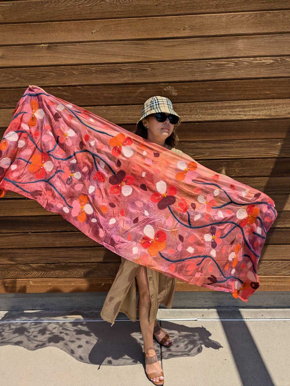 Wind's Caress Margilan Silk and Felt Handcrafted Scarf – Silk Road Handiworks